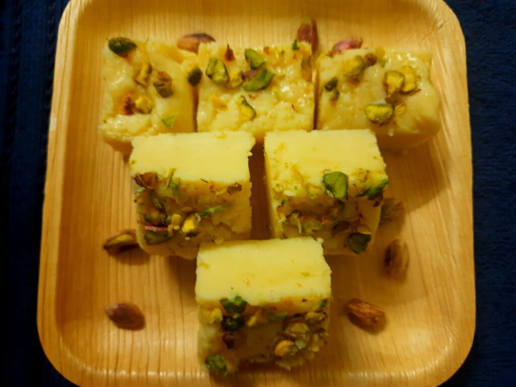 Paneer Pista Burfi - Deliciously URS